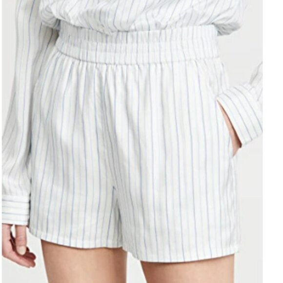 RtA | Shorts | Nwt Rta Shorts White Blue Striped Edwinna High Waisted ...
